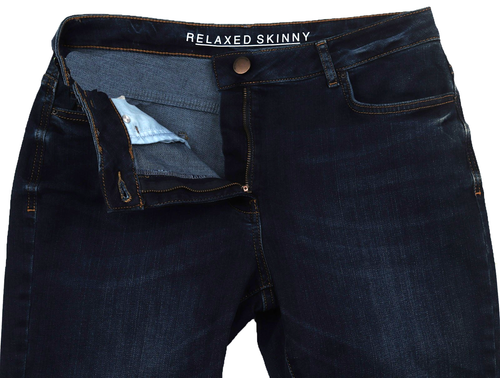M&S Womens Marks and Spencer Blue Relaxed Skinny Jeans Size 6 Short ...