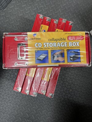 6 Snap-N-Store CD Storage Boxes Red Sealed | eBay