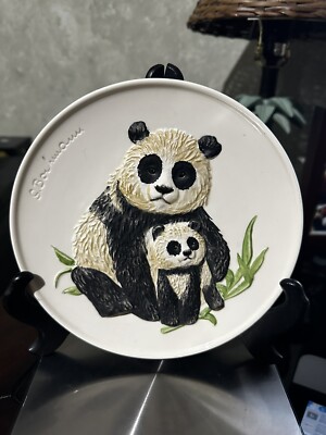 Vintage Goebel Mothers Series 3rd Edition Plate 1977 Panda Bear & Baby ...