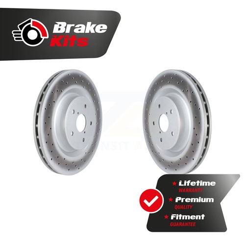 Front Coated Disc Brake Rotors Pair For 2018-2020 Subaru WRX STI | eBay