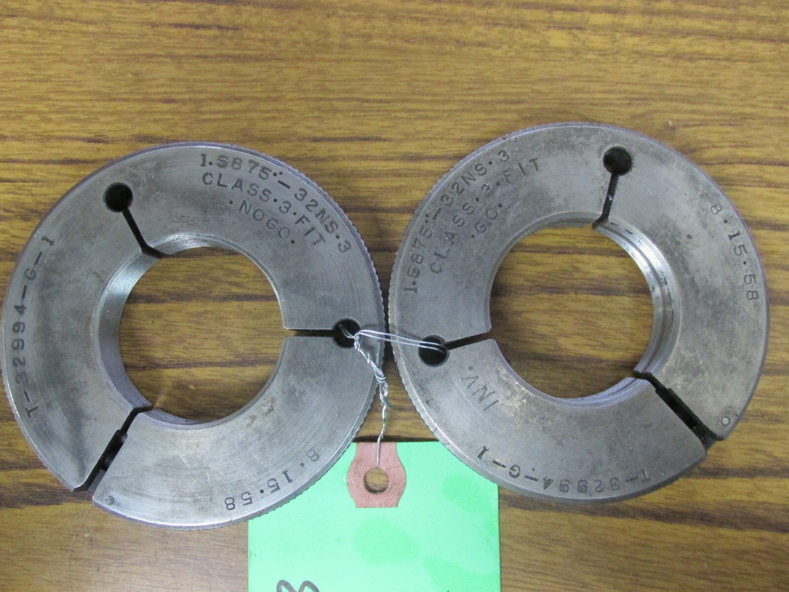 Go and No Go Thread Ring Gage Set 1.6875"-32 NS-3 CLASS-3-FIT | eBay