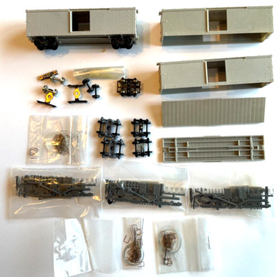 HOn3 scale Rail Line D&RGW Box Car kits x 3 w/trucks. | eBay