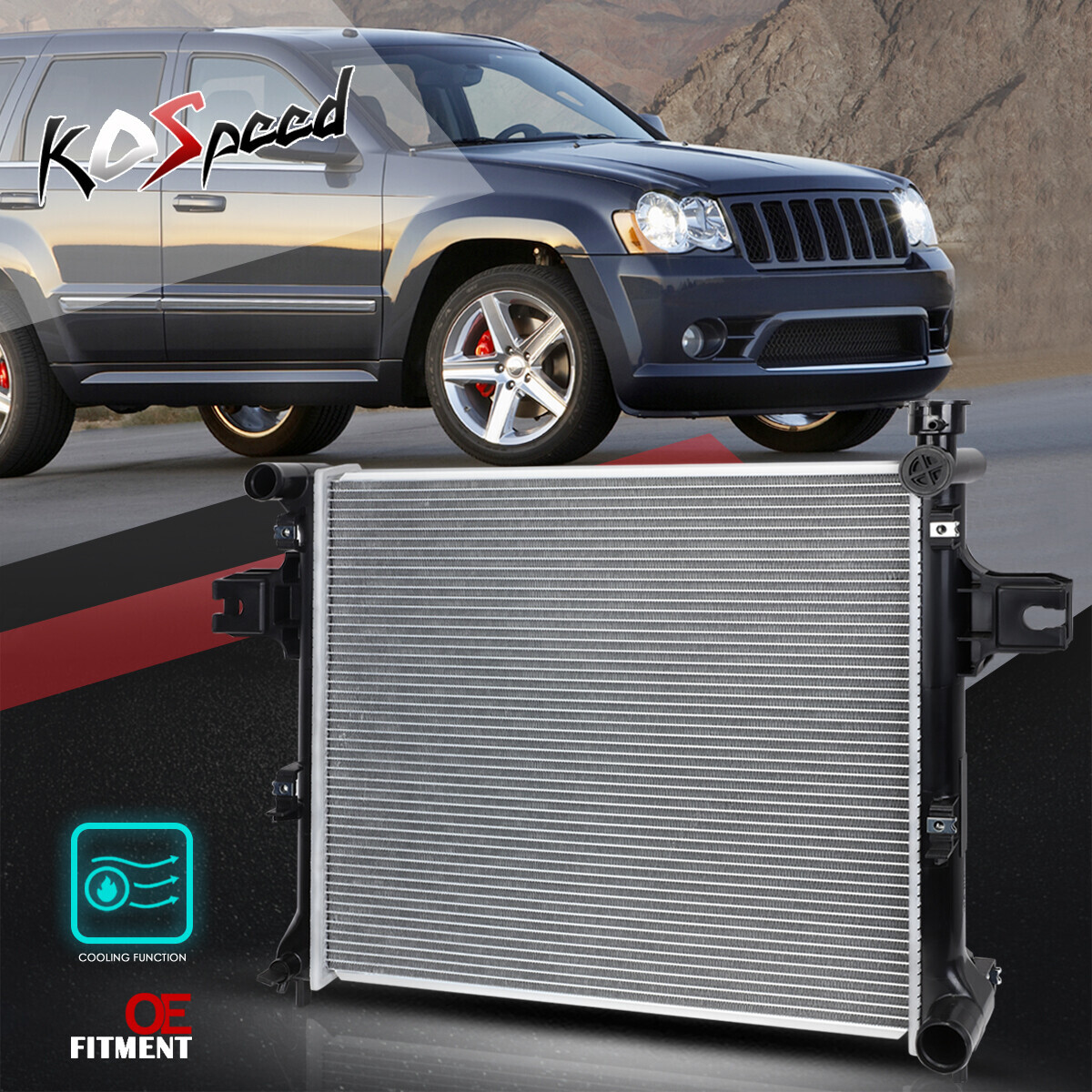DPI 2839 Full Aluminum Core Radiator for 05-10 Jeep Grand Cherokee ...