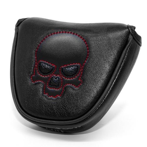 Red Stitch Skull Heel Shaft Mallet Golf Putter Headcover Premium Magnet ...