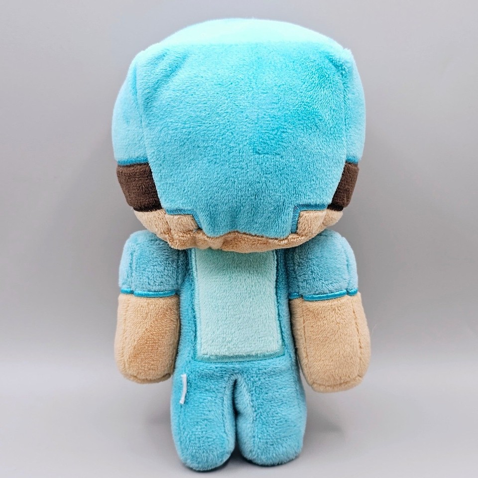 Minecraft Plush 8" Happy Explorer Diamond Steve Blue Stuffed Animal Toy ...