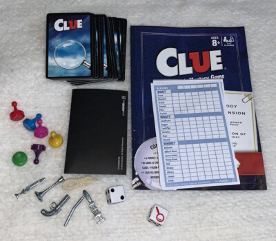 Clue The Classic Mystery Board Game Replacement Parts Hasbro Weapons ...