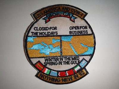 US Navy Patch USS AMERICA And CVW-1 BOHICA "Nothing New In 1992" | eBay
