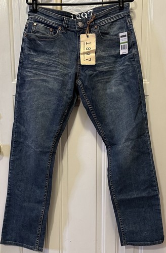 1897 Jeans Men 31x32 Blue Straight Fit Stretch Denim American Lifestyle ...