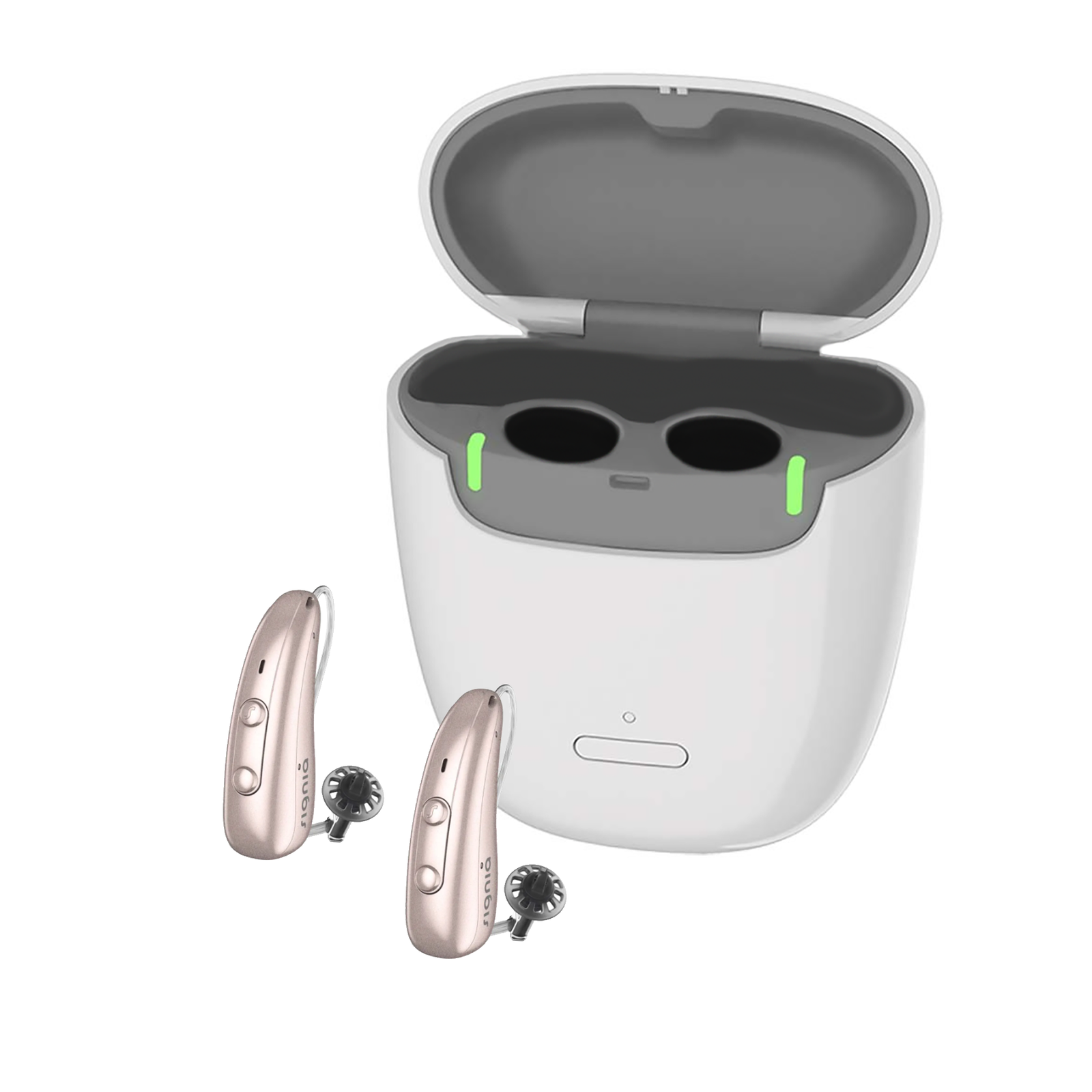 Signia Pure Charge Go 7 IX T PAIR Rose Gold + Portable Charger | eBay