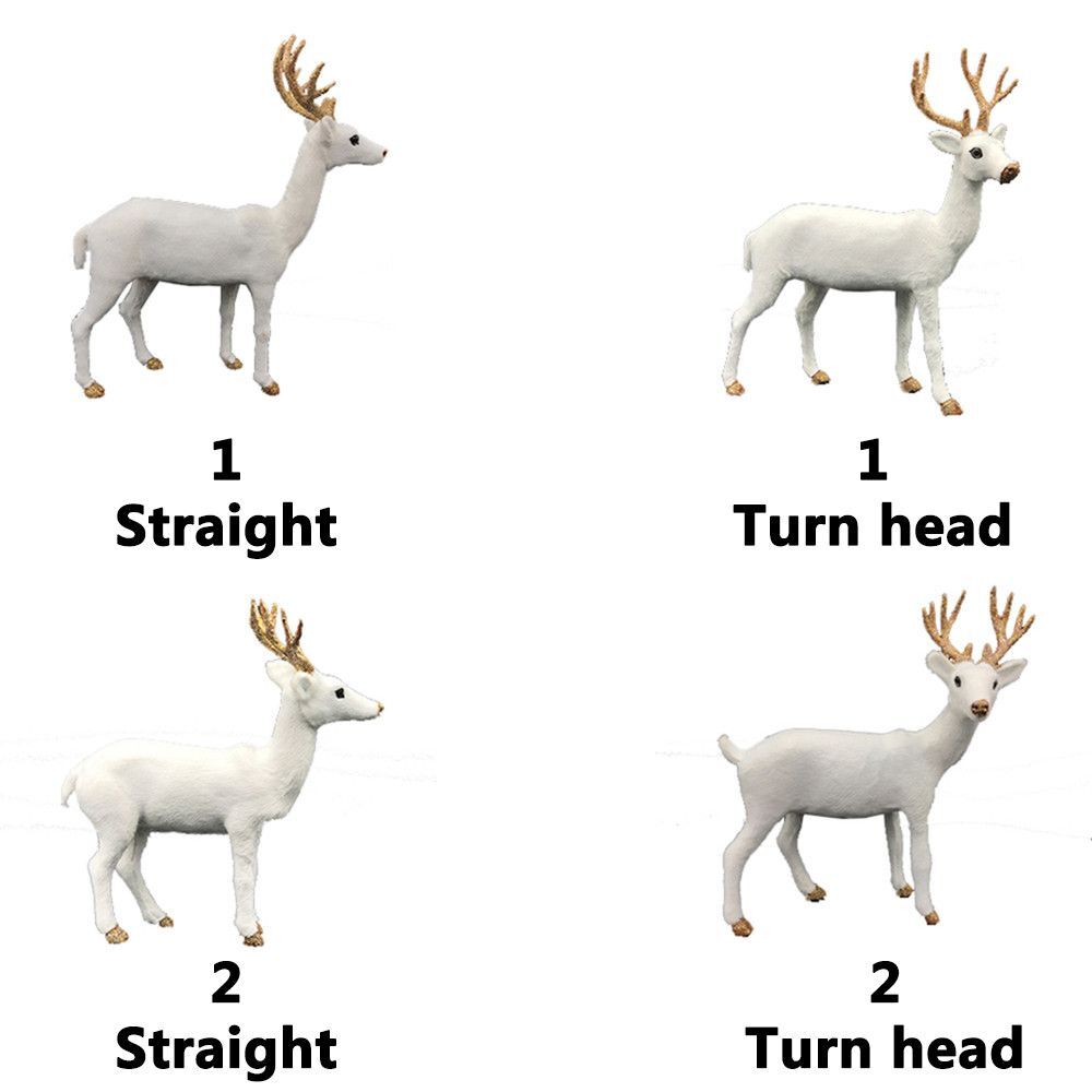 Year Merry Christmas Sika deer model Christmas white reindeer P lush ...