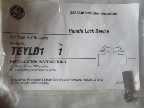 GE THL103 Handle Locking Device Kit For TQB, TQC, TQL Breakers NEW | eBay