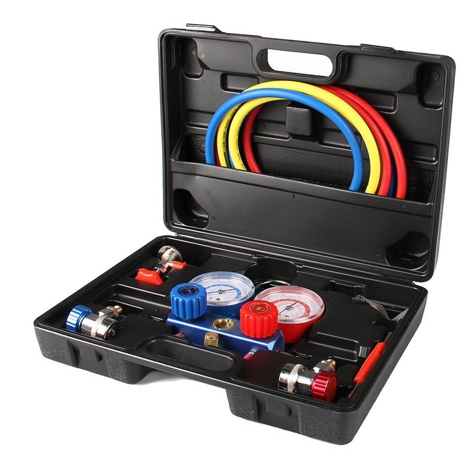 A/C Diagnostic Manifold Gauge Set Professional HVAC Car Tool Kit Air ...
