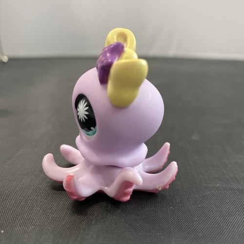 Authentic Littlest Pet Shop 2007 Octopus #862 Purple with Yellow Bow ...