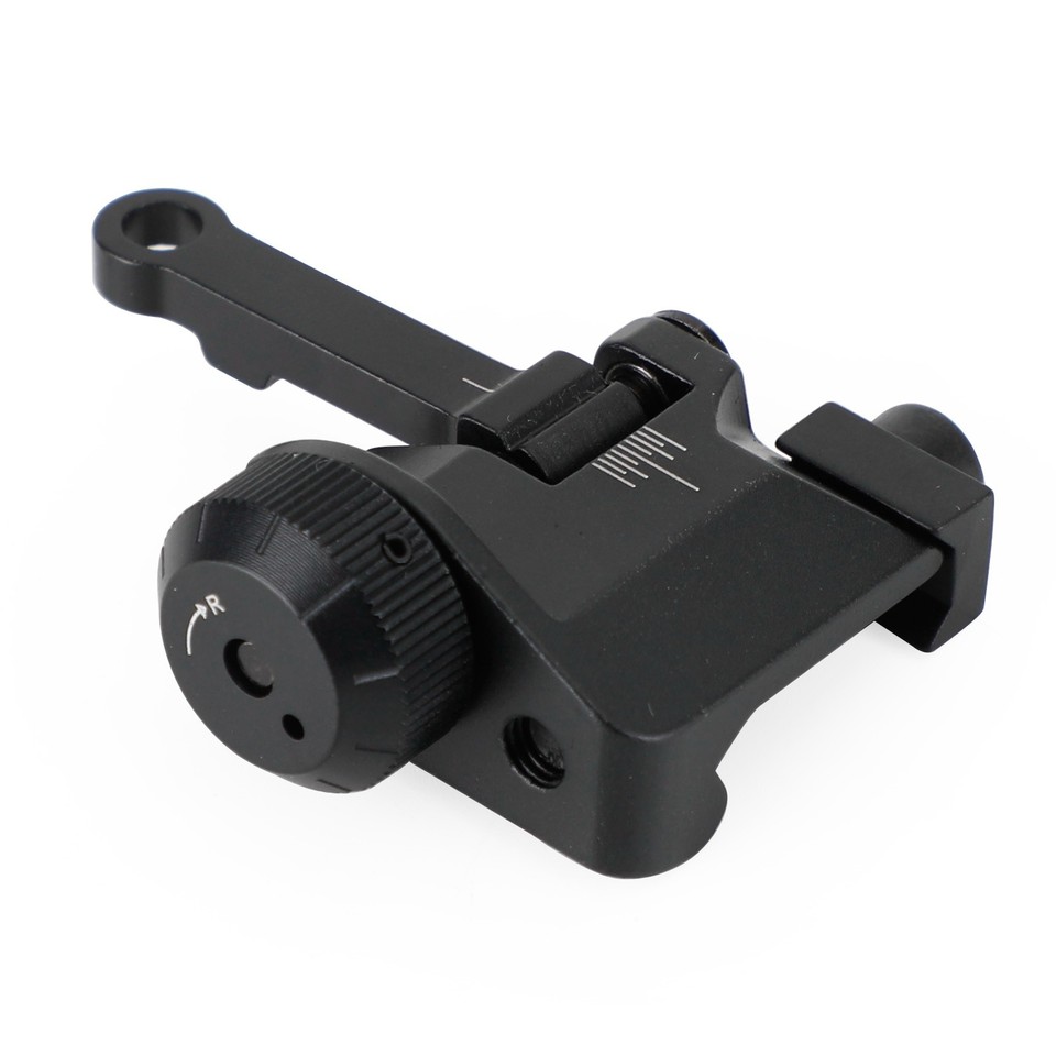 Folding Back Up Iron Sight Flip Up Front Rear Set Picatinny Rail KAC300 ...