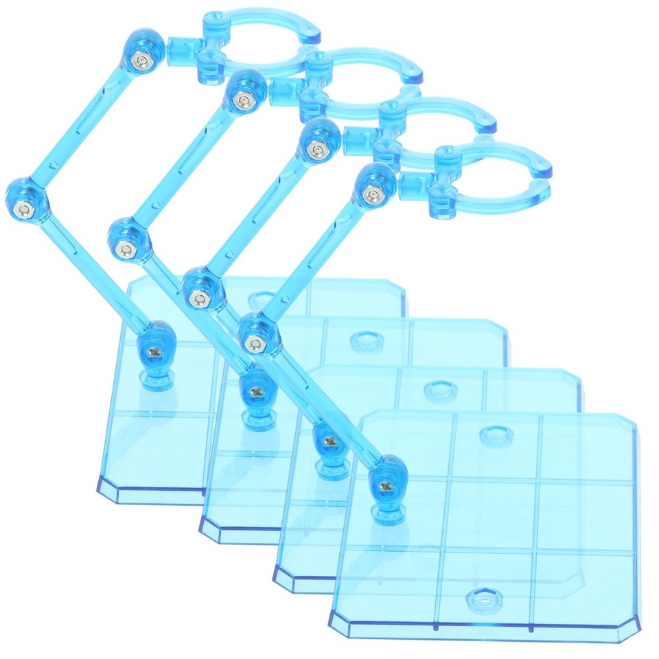 4 Pcs Adjustable Figure Holder Transparent Plastic Doll Model Display ...
