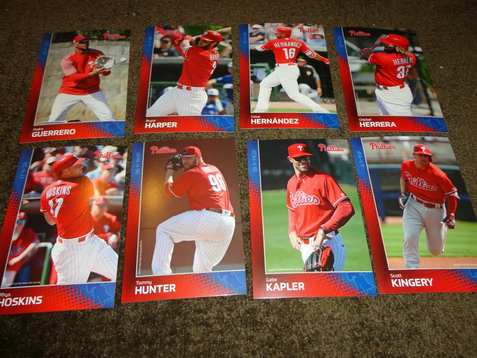 PHILLIES~2019 TEAM 49 PHOTO CARD SET FIRST EDITION Hoskins/Harper/Nola ...