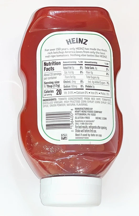 Heinz Ketchup Label