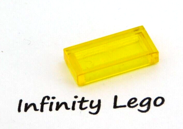 20 LEGO Trans-Yellow Tile 1 x 2 Smooth Finishing (3069) - (20 Pieces ...