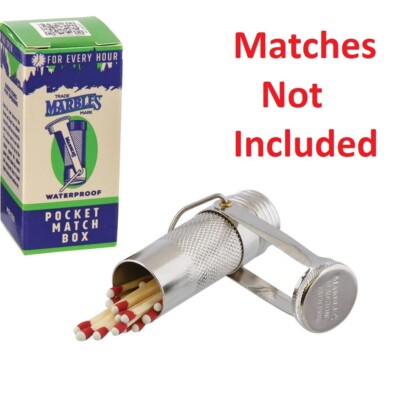 MARBLES MATCH SAFE POCKET MATCH BOX WATER PROOF CASE Free Shipping USA ...