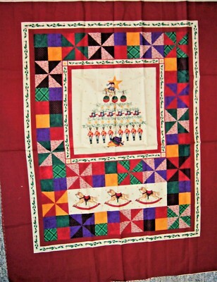 Patchwork Tree Wall/ Door Hanging Christmas Cotton Fabric Panel 36" X ...