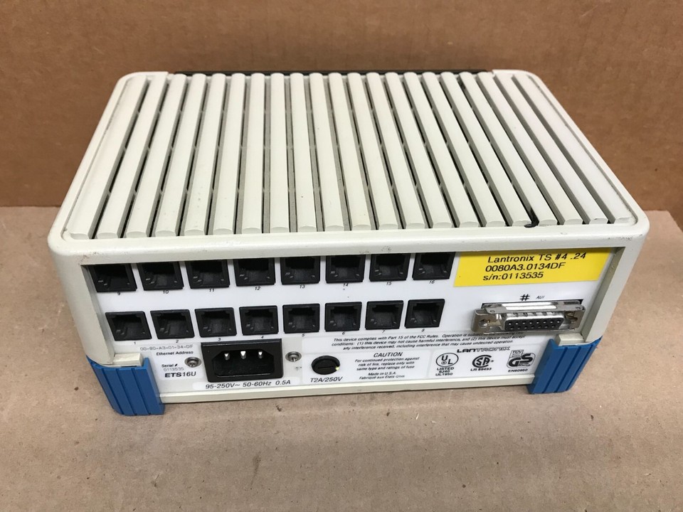 Lantronix ETS16 16 Port Terminal Server RJ45/AUI 8 port | eBay