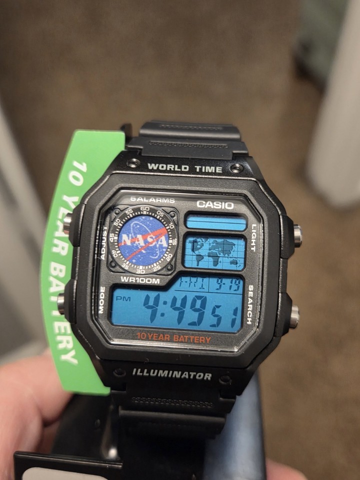 Casio Royale AE1200 Nasa Custom Watch "Blue Dream" | eBay