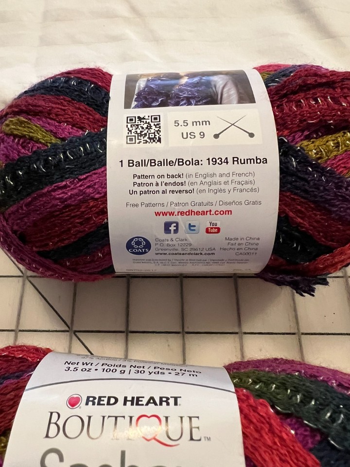 YARN RED HEART BOUTIQUE SASHAY Mambo | eBay