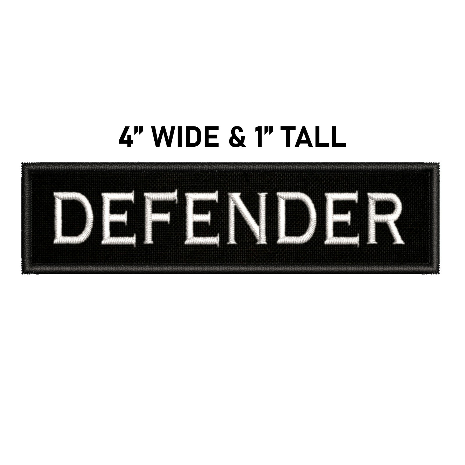 DEFENDER Gaming Toon Patch Embroidered Iron-On Applique WOW Badge Geek ...