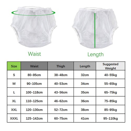 Adult Waterproof Vinyl Incontinence Pants Plastic Knickers Underwear ...