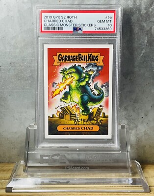 2019 GPK Oh the Horror-ible Classic Monsters #9b Charred Chad PSA 10 | eBay