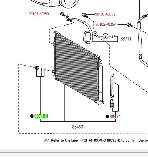 NEW OEM GENUINE TOYOTA A/C CONDENSOR HARD LINE LOCK CLAMP CLIP 88718 ...