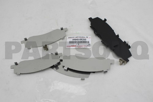 049450K250 Genuine Toyota SHIM KIT, ANTI SQUEAL, FRONT 04945-0K250 | eBay