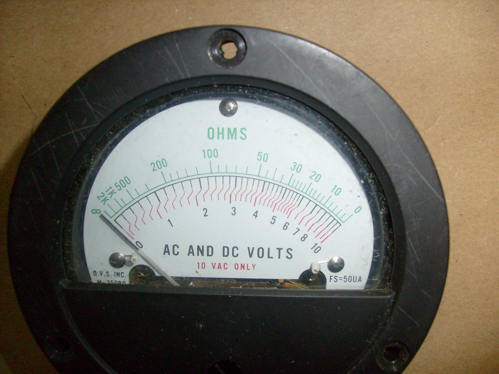 AC and DC VOLTS PANEL METER - OHMS - 10 VAC ONLY - FROM RADIO ESTATE ...