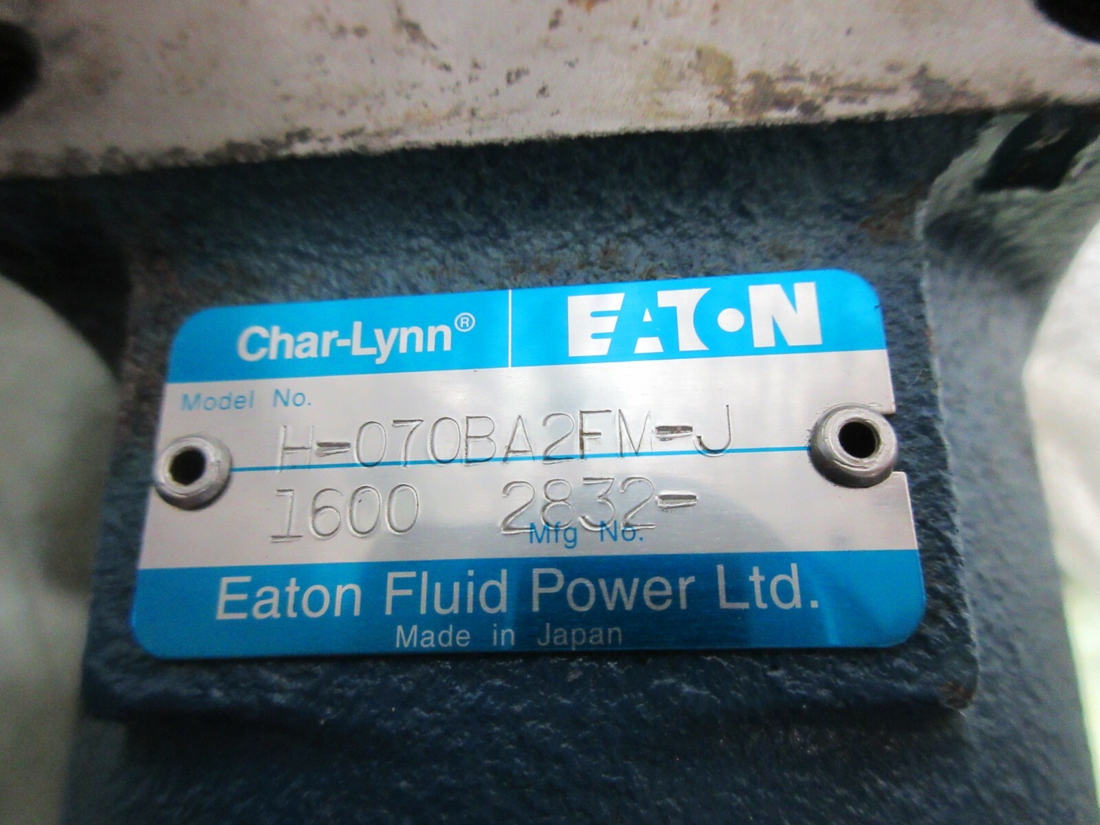 Char-Lynn Eaton Gear Moteur H-070BA2FM-J 1600 2832 Okuma LR15 | eBay