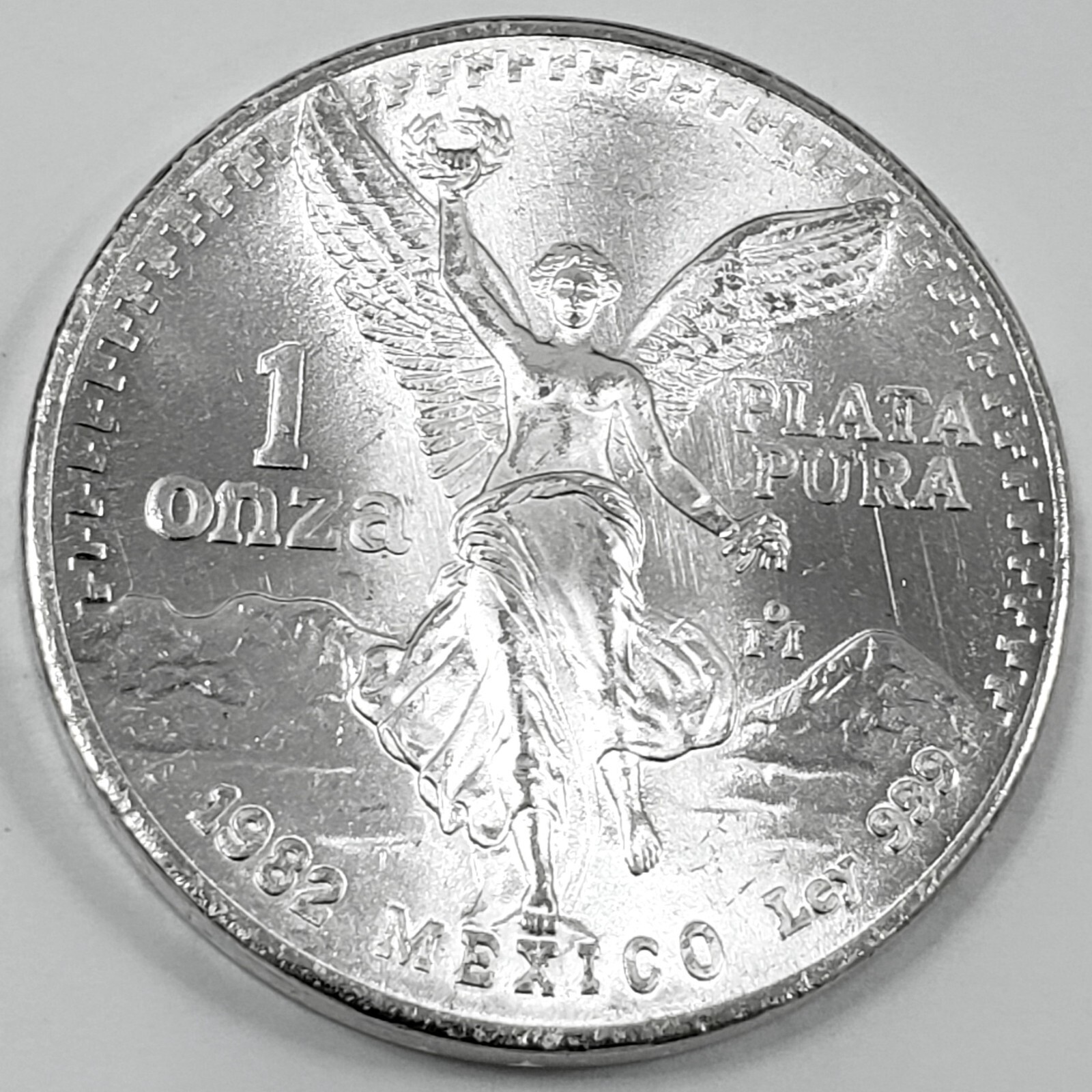 (1) 1982 Mo Mexico Una 1 Onza 1oz .999 Fine Silver Libertad Estados ...