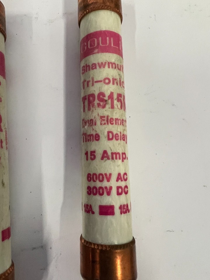 Gould Shawmut Tri-Onic TRS15R Time Delay Fuse 15A - LOT OF 6 | eBay