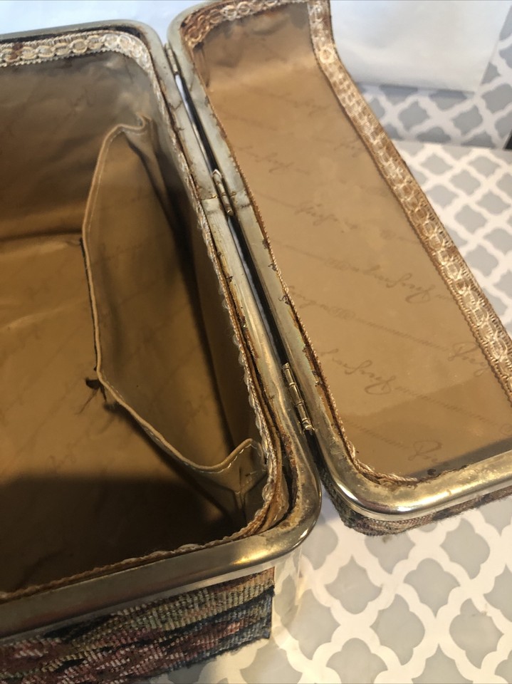 Pier Giorgio Italy Vintage Tapestry Covered Box Purse- | eBay