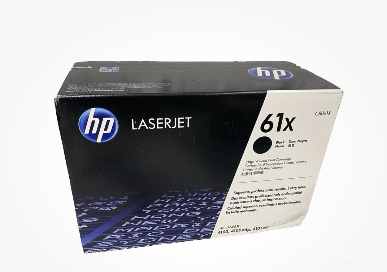 Genuine HP 61X Black High Volume Print Toner Cartridge BRAND NEW SEALED ...