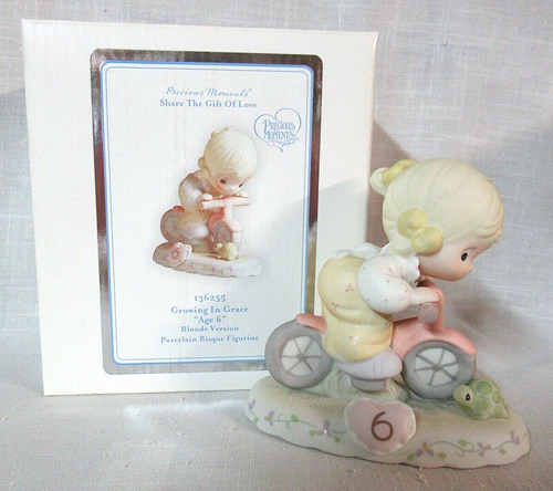 Precious Moments Growing In Grace Blonde Figurine ~ Age 6 ~ 136255 | eBay