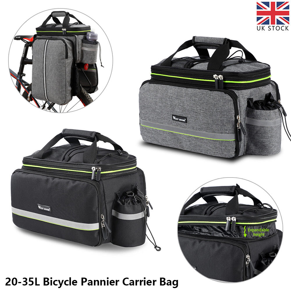 WEST BIKING Waterproof Bike Pannier MTB Bicycle Rack Pack Carrier Bag ...