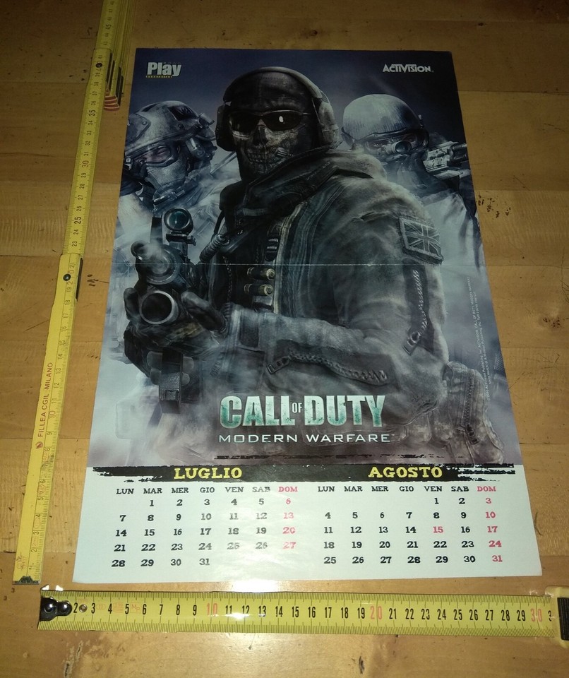 Old Vintage Poster 43X30 Call Of Duty Modern Warfare & Dark Souls ...