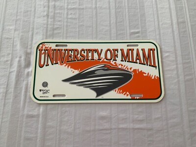 Miami Hurricanes NCAA Plastic License Plate Wincraft | eBay