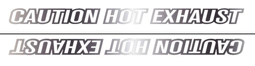 Caution Hot Exhaust Warning Decals fits Backdraft Cobra Shelby Cobra MG ...