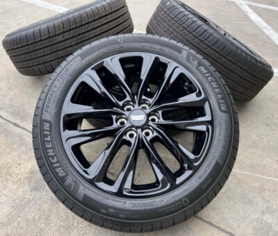 20” Cadillac XT6 XT5 Black Premium Luxury Sport Wheels Rims Michelin ...