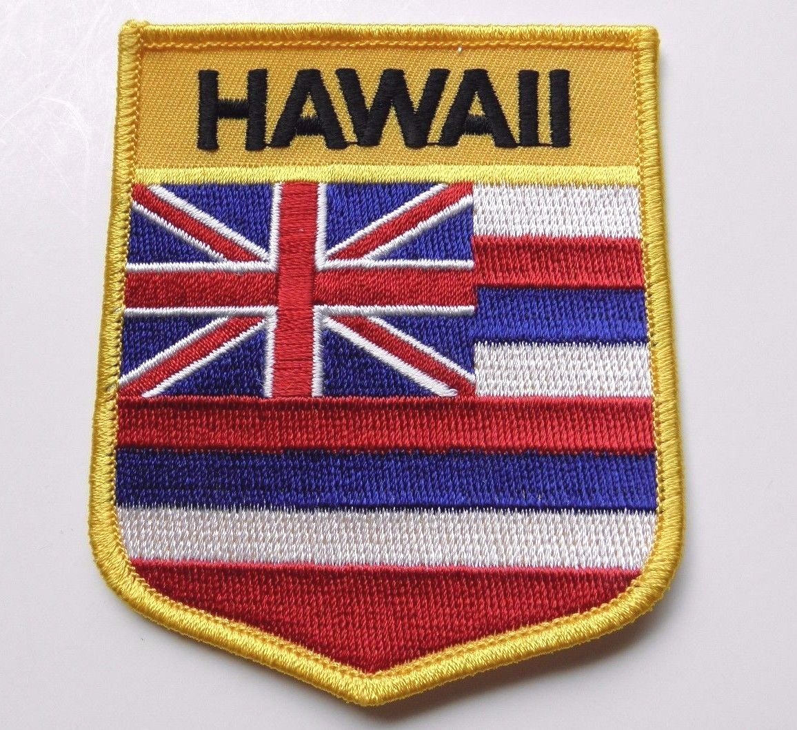 HAWAII USA US STATE EMBROIDERED SHIELD FLAG PATCH 2.75 X 3.5 INCHES | eBay
