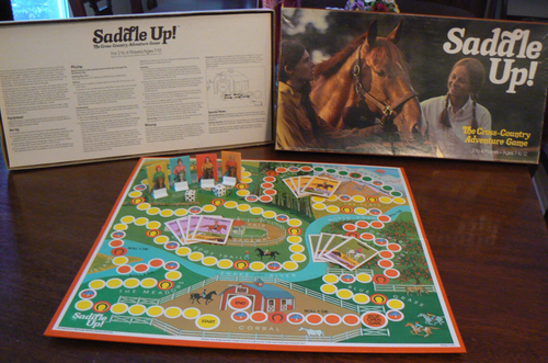 Cross Country Horse board game SADDLE UP! by Parker Brothers No. 129 ...