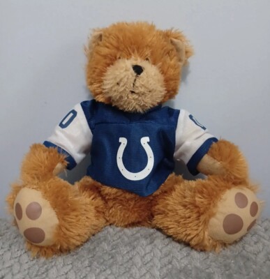 Indianapolis Colts Plush Brown Teddy Bear Navy Jersey 00 Shirt 9” | eBay