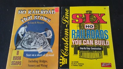 2 model train Books , "HO railroad that grows", and "Six HO railroads ...