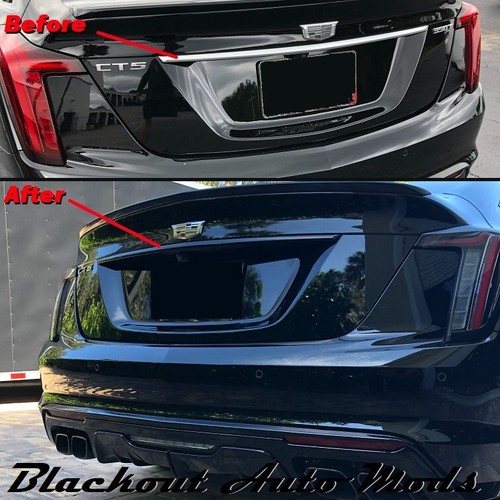 Trunk Chrome Trim Delete Blackout Wrap Vinyl Overlay Fits 2020-23 ...