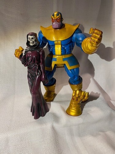 THANOS 8" Figure Toybiz 2005 W/Mistress Death Infinity Gauntlet Marvel ...